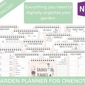 Onenote Garden Planner, Garden Journal, Digital Planner, Digital ...