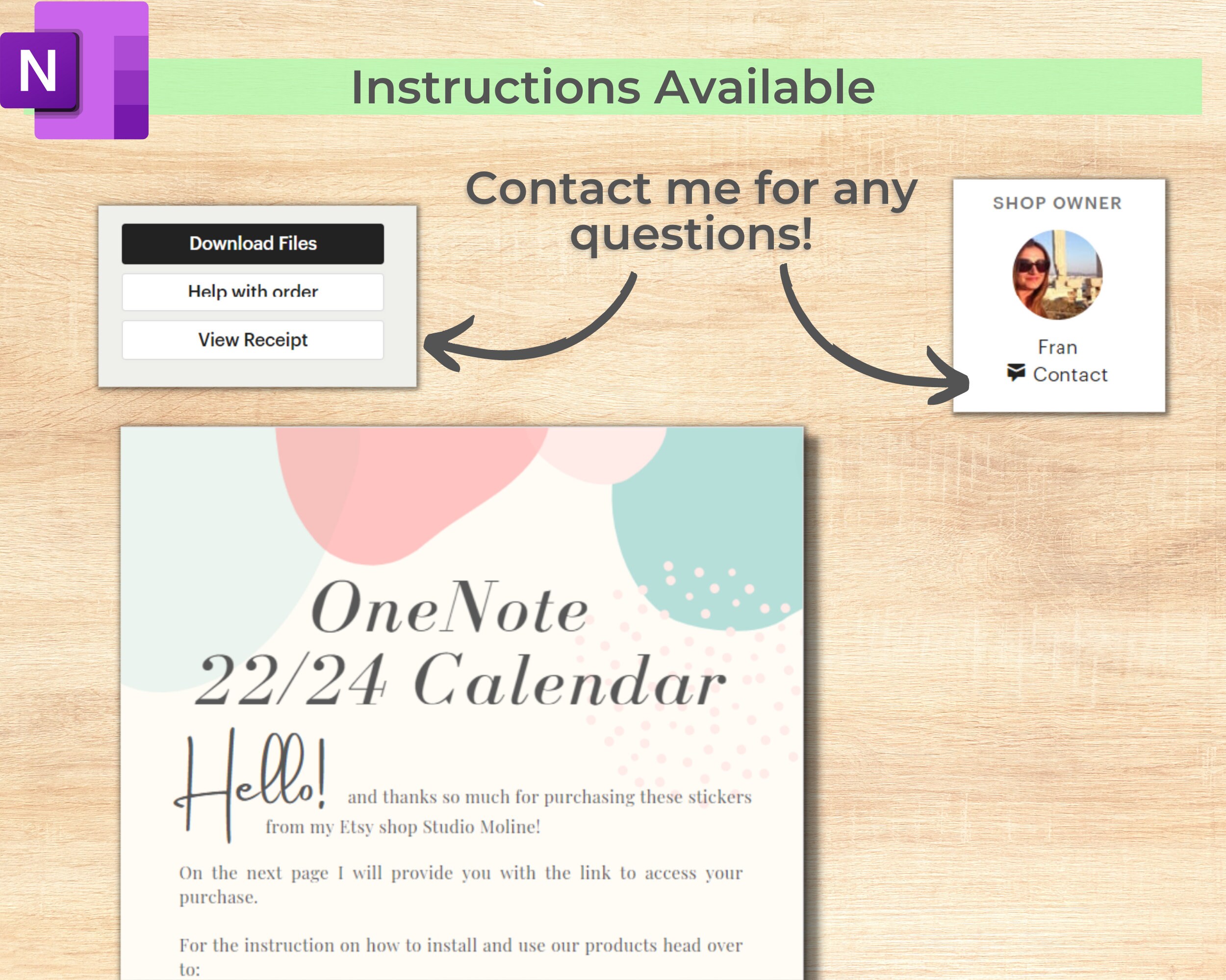 2023 / 2024 Onenote Calendar, Monday Start, Sunday Start, iPad Calendar ...