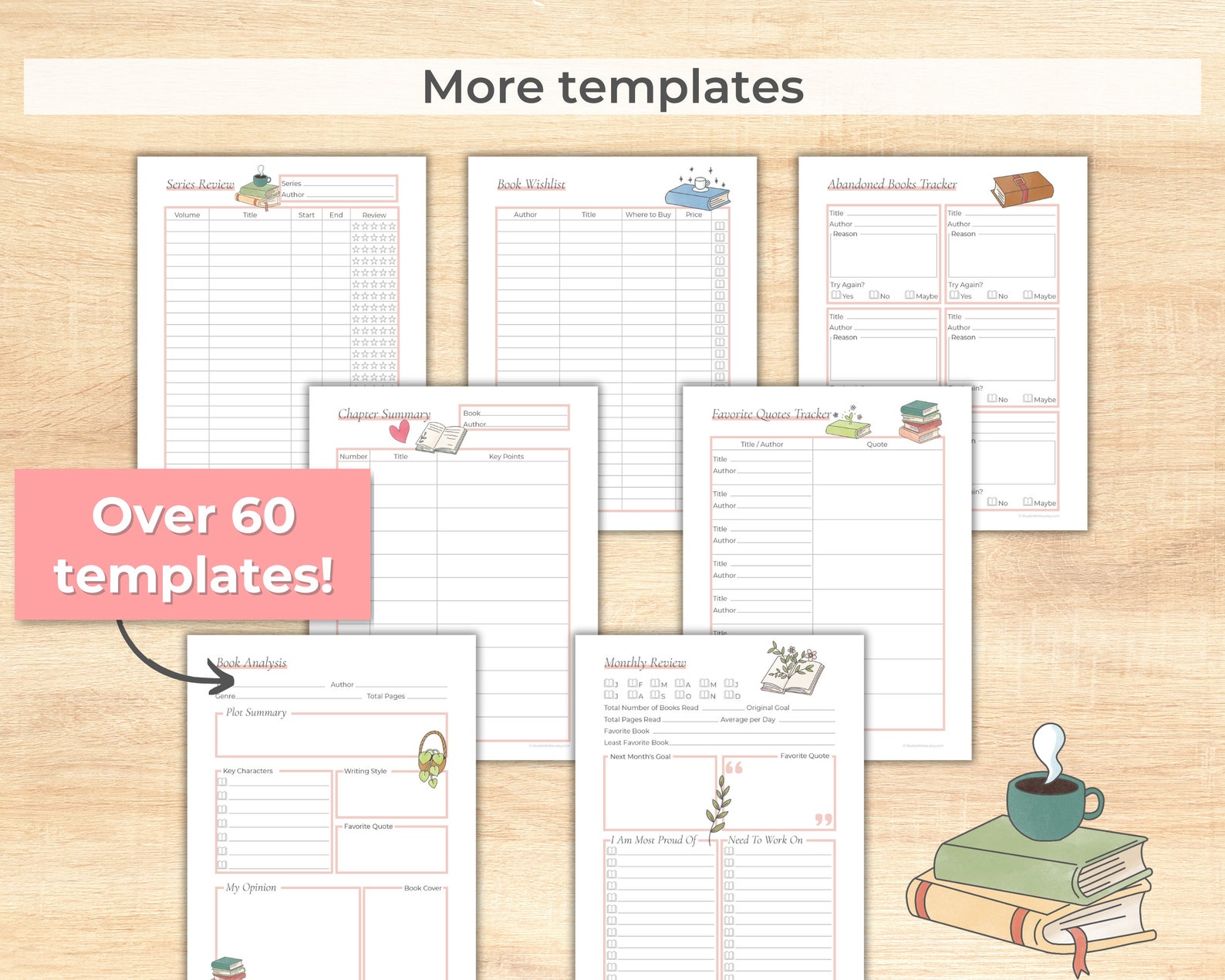 One Note Reading Journal, Onenote Template Reading Planner, Digital ...