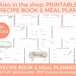 Onenote Meal Planner, Digital Recipe Book Templates, Cookbook Templates ...