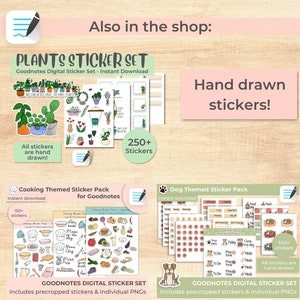 Digital Reading Stickers for Goodnotes, Bookish Digital Sticker Pack ...
