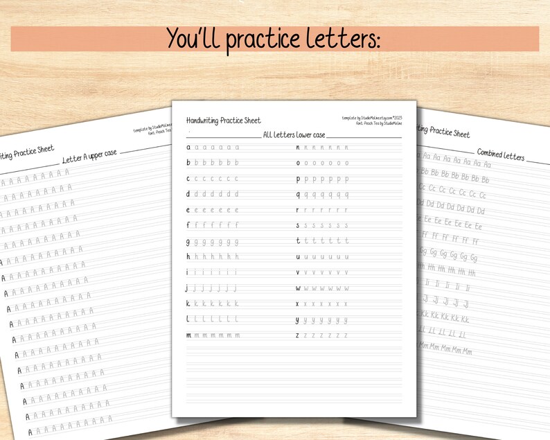 Handwriting Practice Sheets to Practice Calligraphy and Neat ...