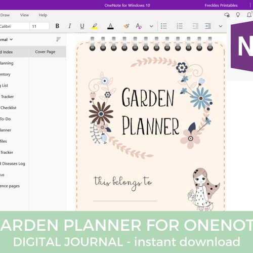 Onenote Garden Planner Garden Journal Digital Planner - Etsy