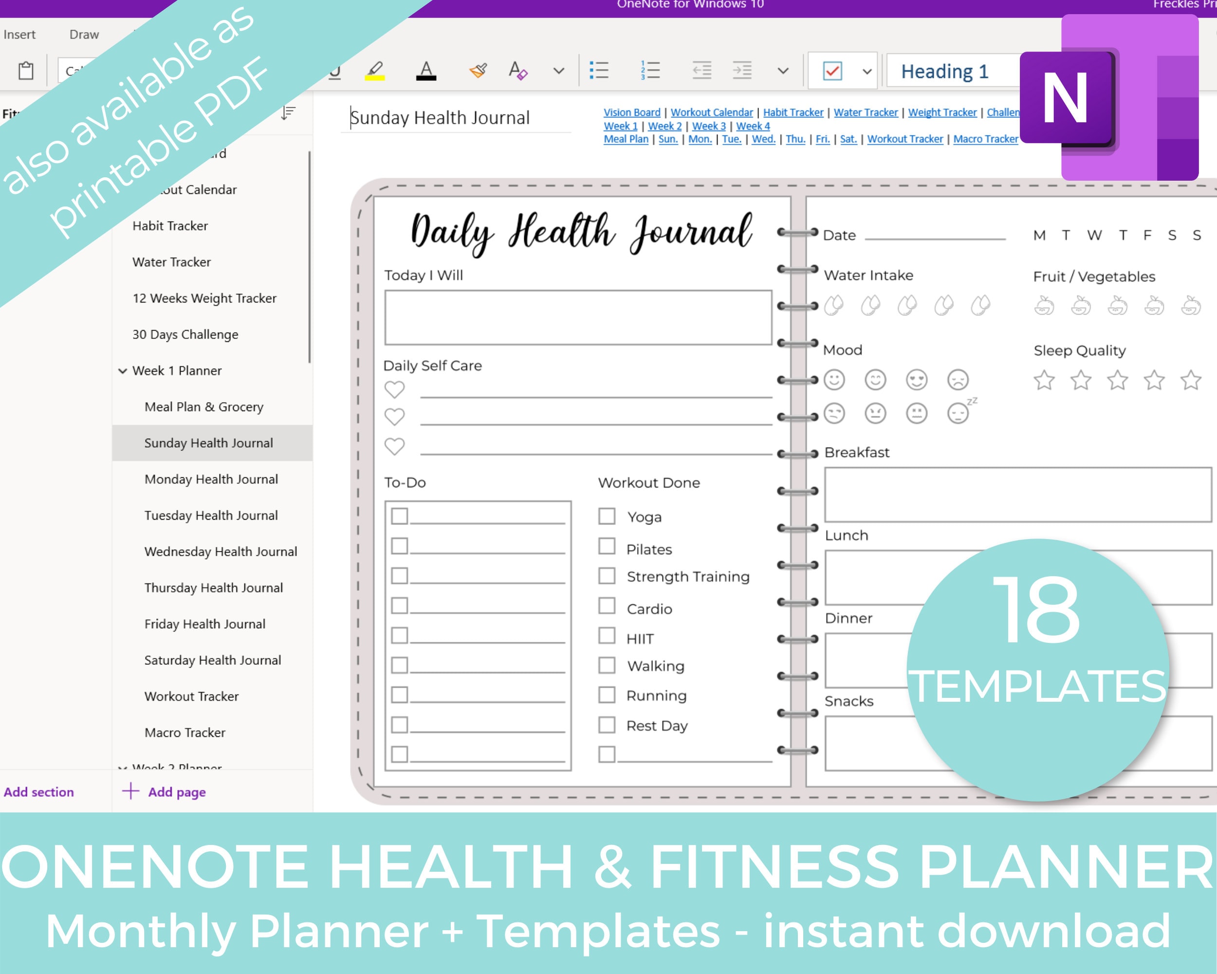 Daily Fitness Planner Printable The Digital Download Shop Lupon gov ph daily-fitness-planner-printable-the-digital-download-shop-lupon-gov-ph