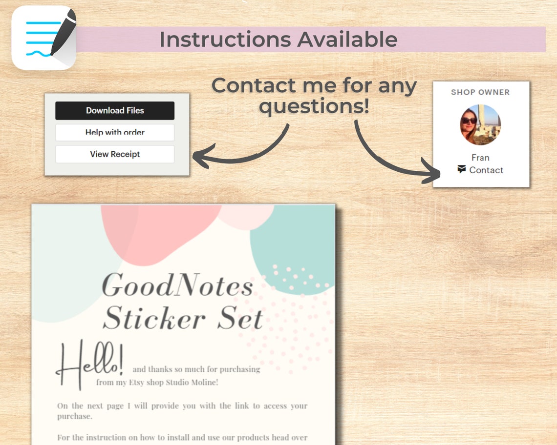 Goodnotes Stickers Digital Sticker Pack With 1800 Pastel - Etsy
