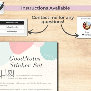 Goodnotes Stickers, Digital Sticker Pack With 1800+ Pastel Stickers ...