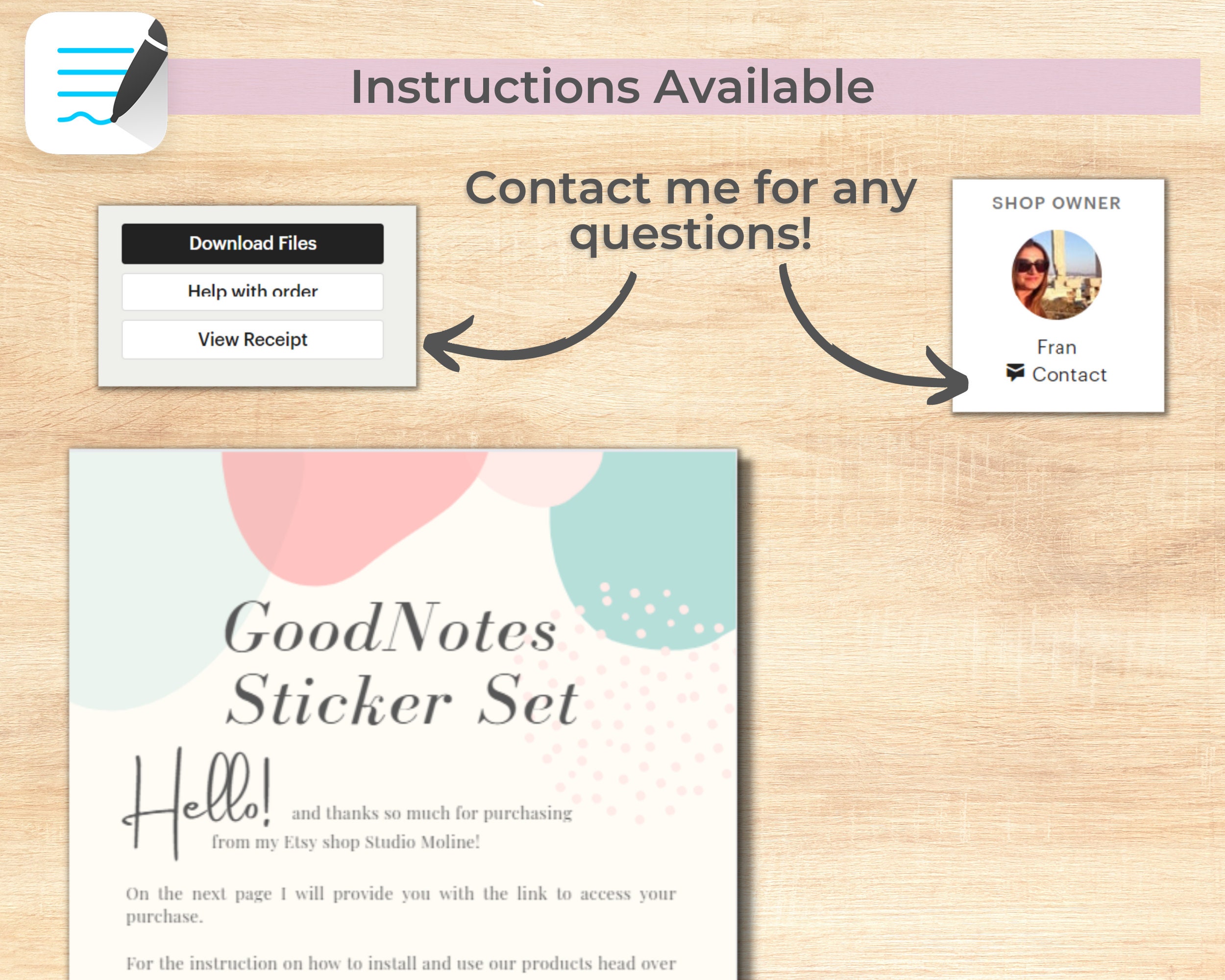 Goodnotes Stickers, Digital Sticker Pack With 1800+ Pastel Stickers ...