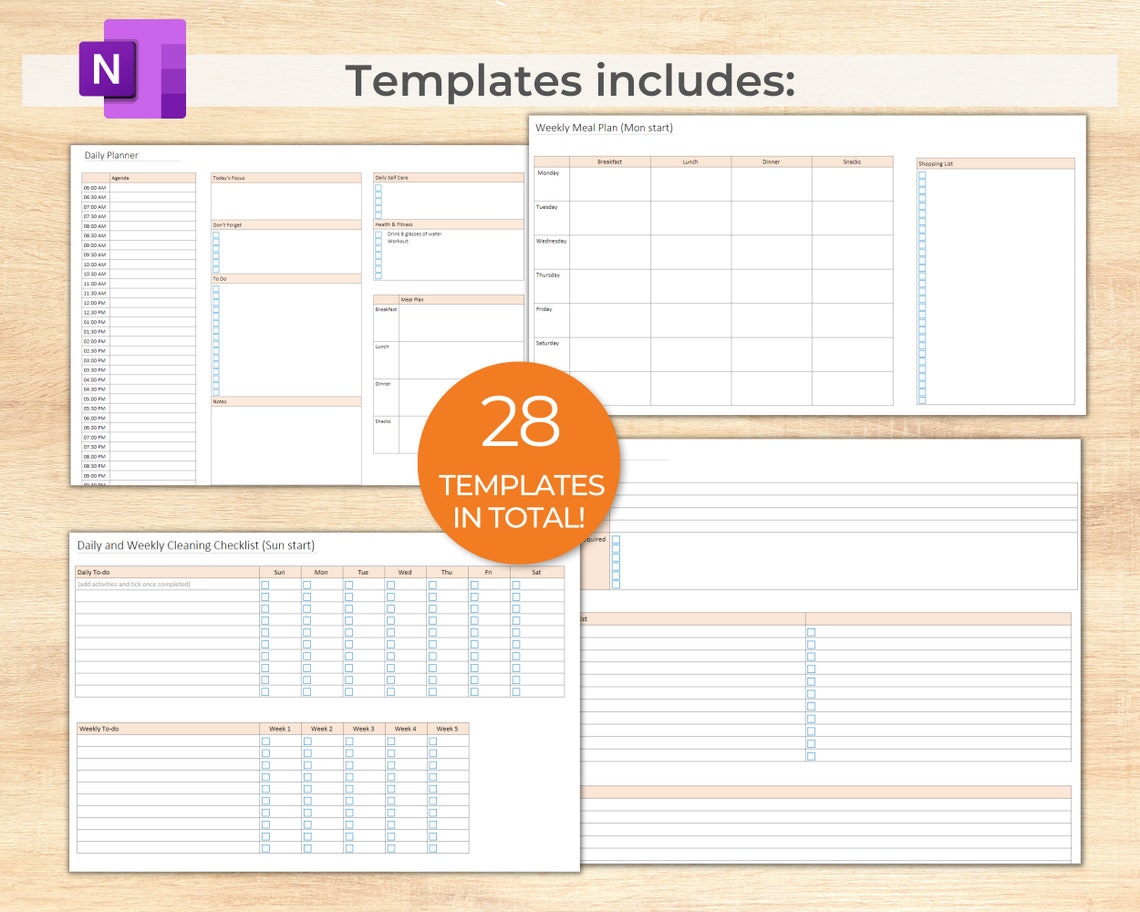 Onenote Planner 2023/2024/2025, Digital Planner, One Note Planner ...