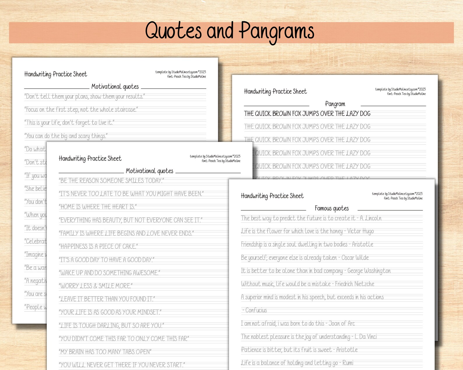 Handwriting Practice Sheets to Practice Calligraphy and Neat ...