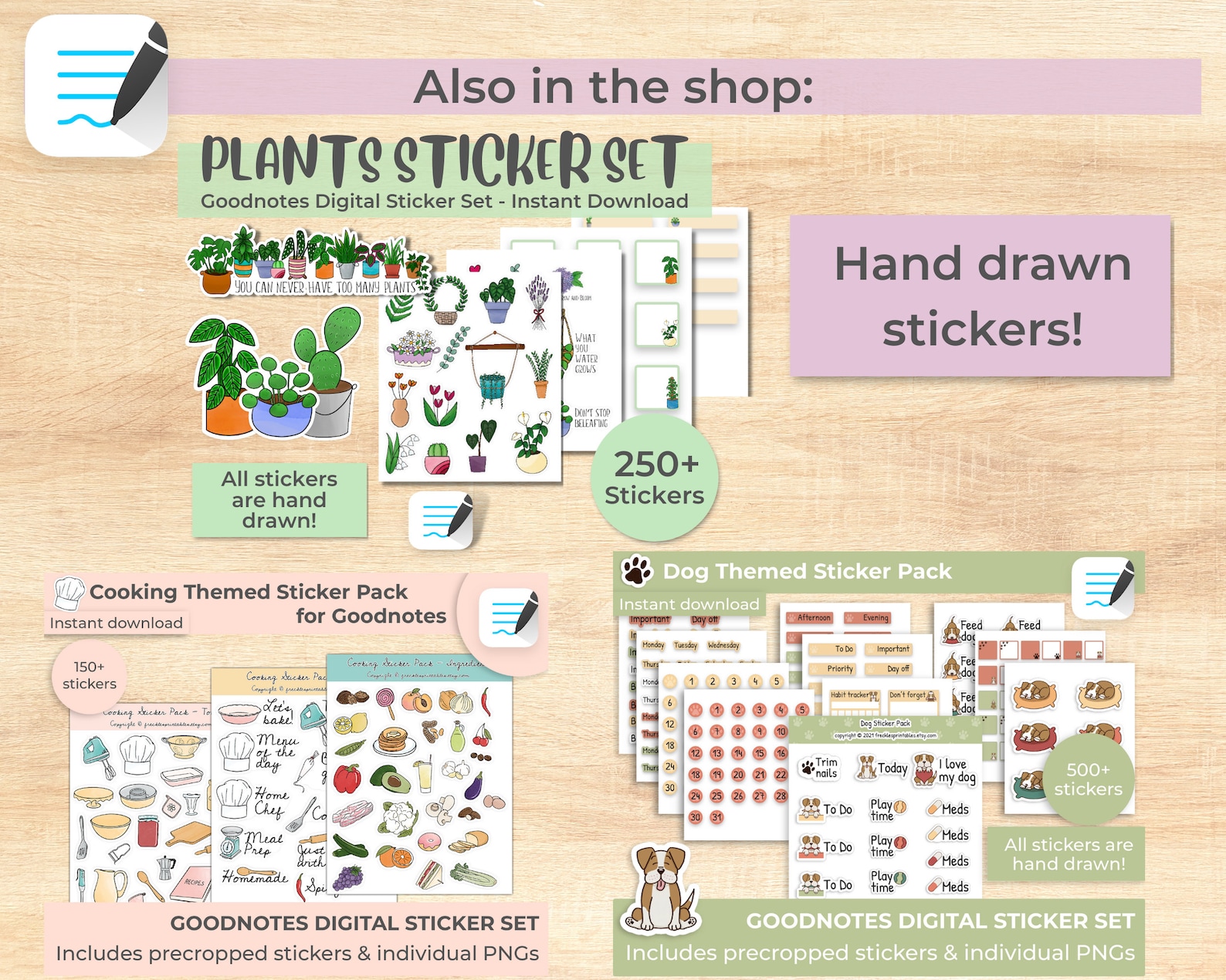 Goodnotes Stickers Digital Sticker Pack With 1800 Pastel - Etsy