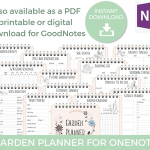 Onenote Garden Planner, Garden Journal, Digital Planner, Digital ...