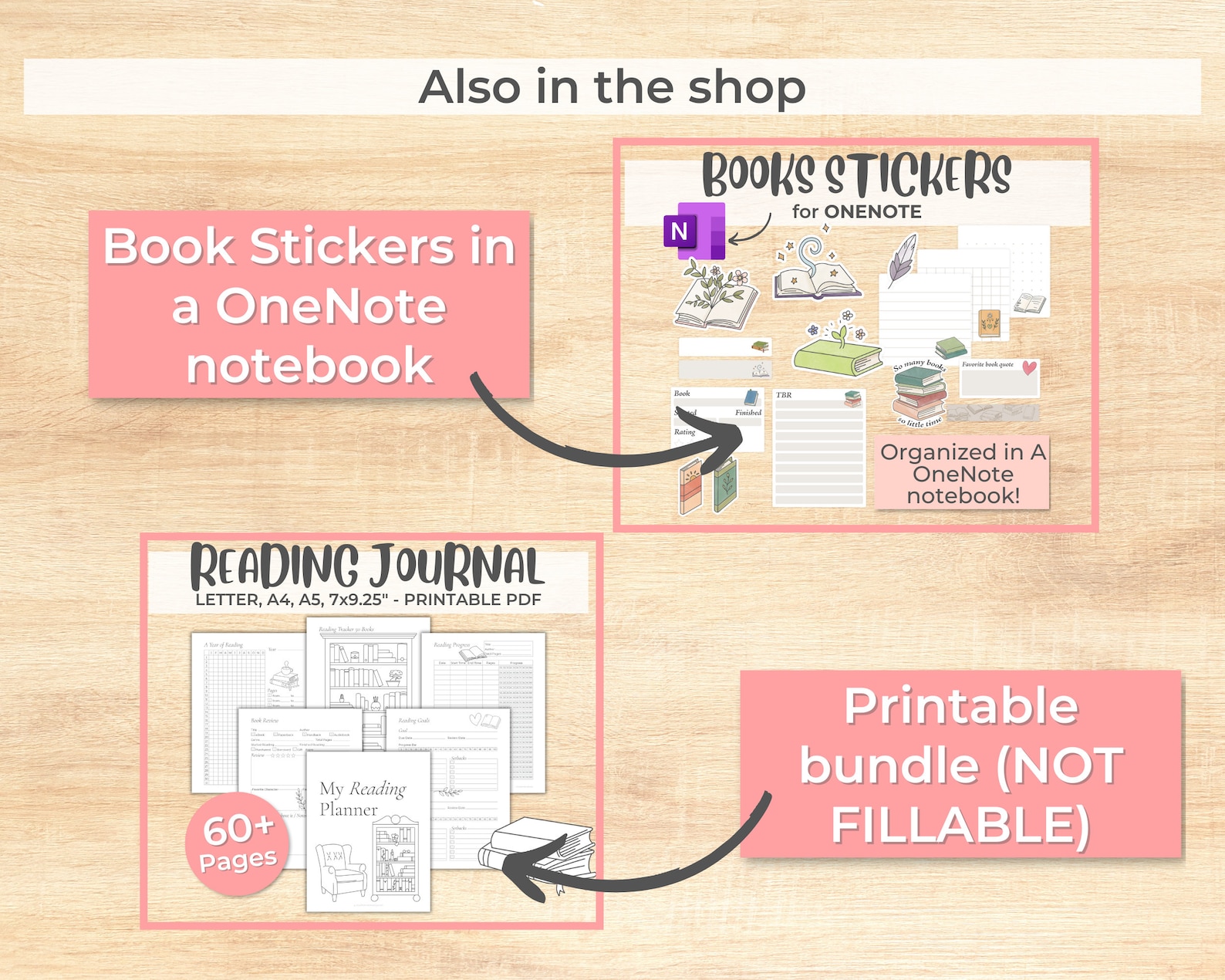 One Note Reading Journal, Onenote Template Reading Planner, Digital ...