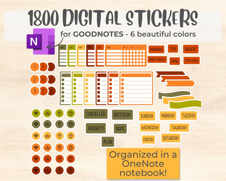 Onenote Stickers, Transparent PNG Sticker Bundle, Fall Stickers ...