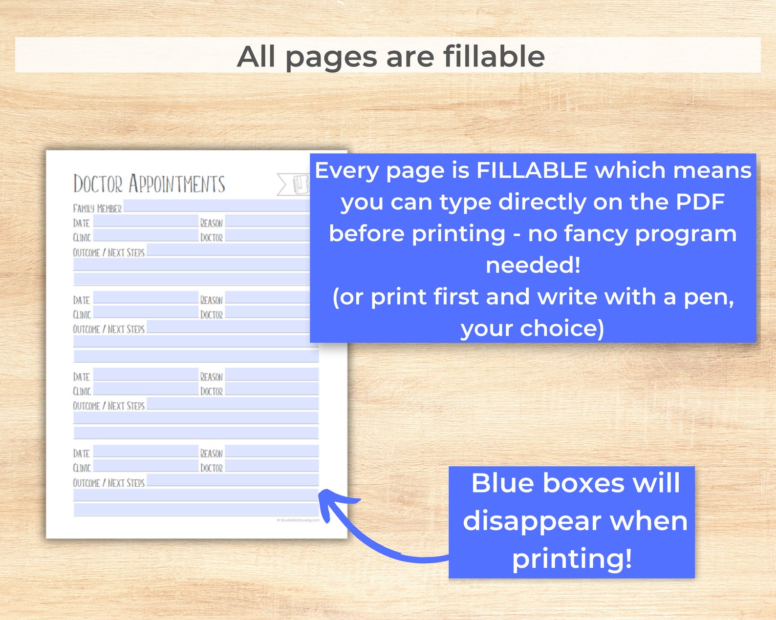 Medical Binder, Medical History Log and Medication Tracker, Family ...