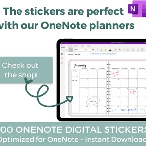 Onenote Digital Stickers, One Note Planner Stickers, Precropped ...