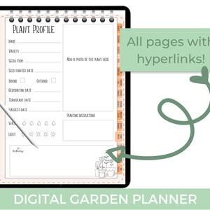 Digital Garden Planner, Goodnotes, Digital Planner, Garden Journal ...