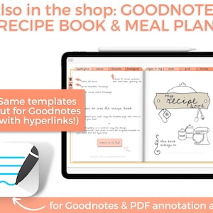 Onenote Meal Planner, Digital Recipe Book Templates, Cookbook Templates ...