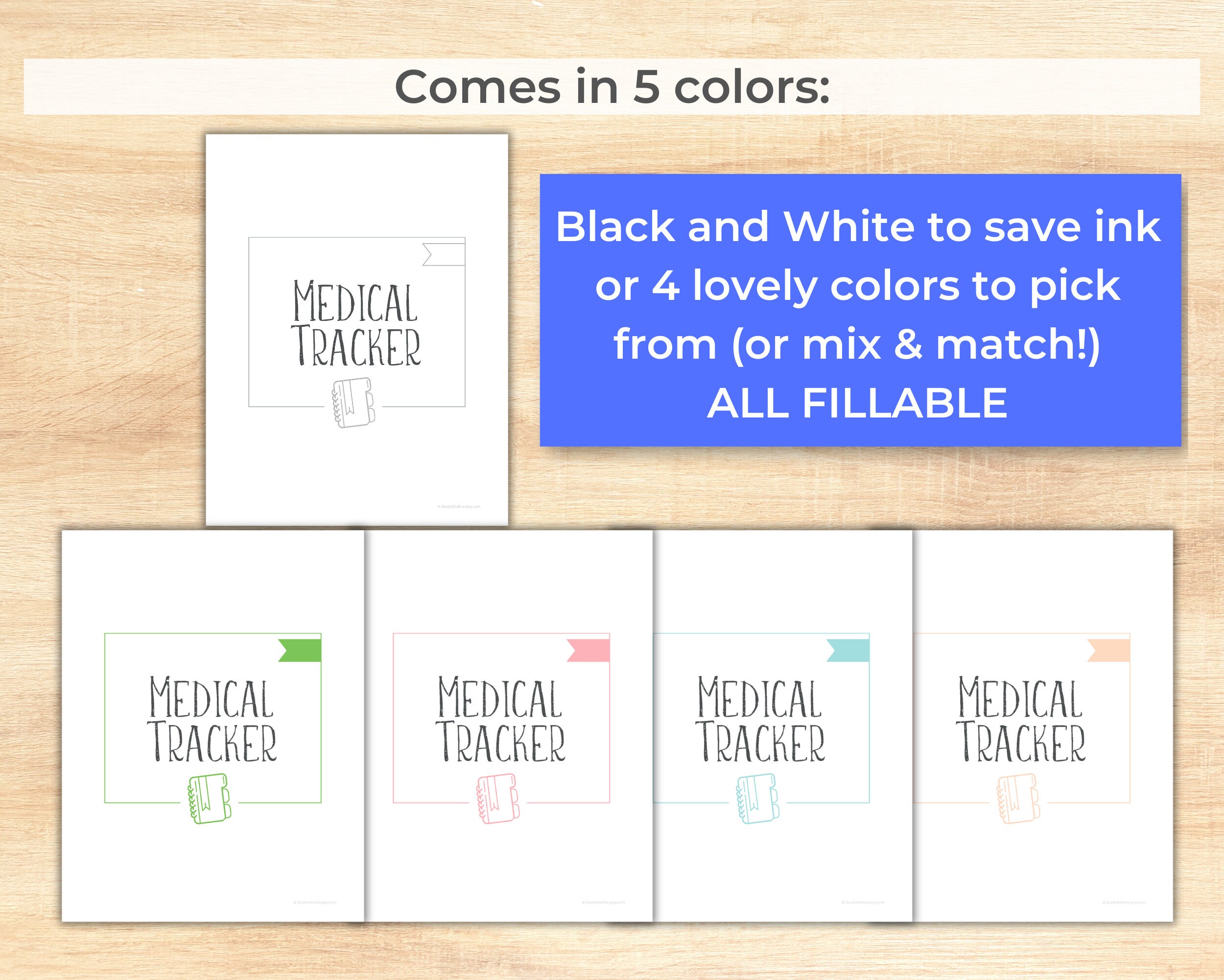 Medical Binder, Medical History Log and Medication Tracker, Family ...