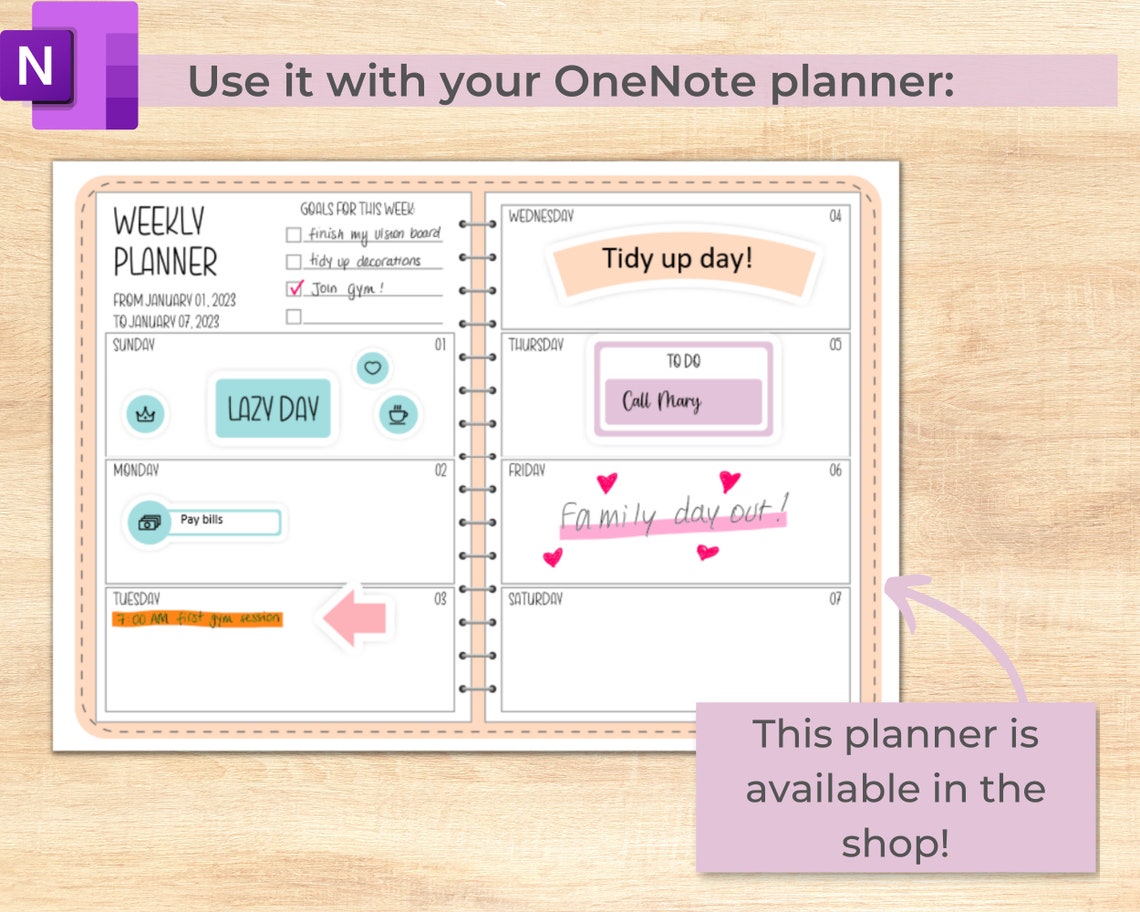 Onenote Stickers Transparent PNG Sticker Bundle Pastel - Etsy UK
