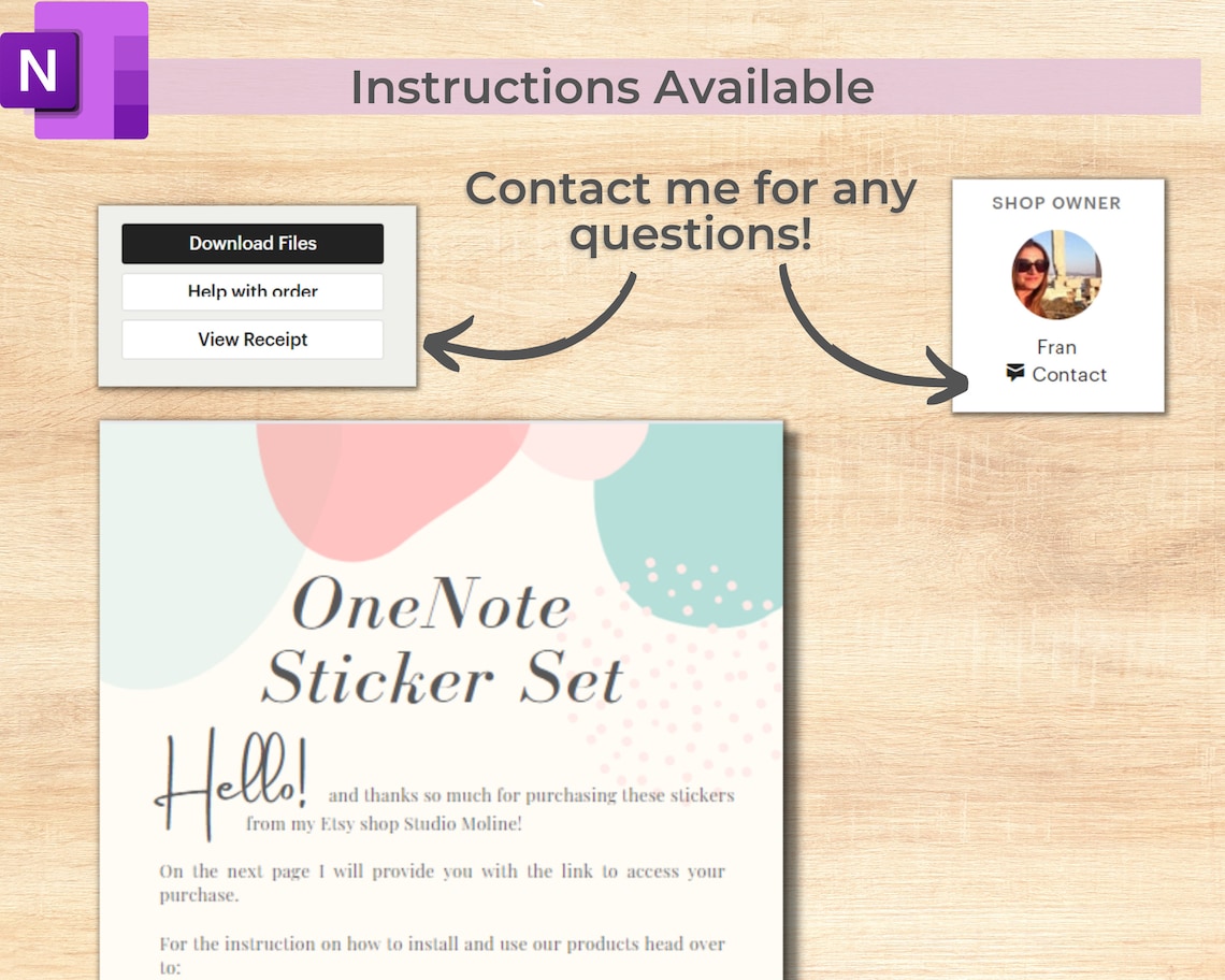 Onenote Stickers Transparent PNG Sticker Bundle Pastel - Etsy UK