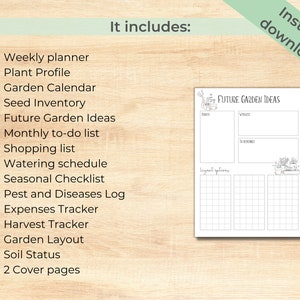 Garden Planner, Garden Journal, Garden Calendar, Garden Printable ...