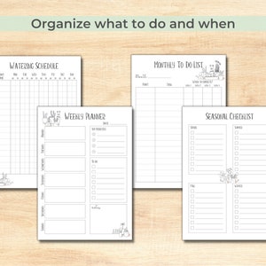 Garden Planner, Garden Journal, Garden Calendar, Garden Printable ...