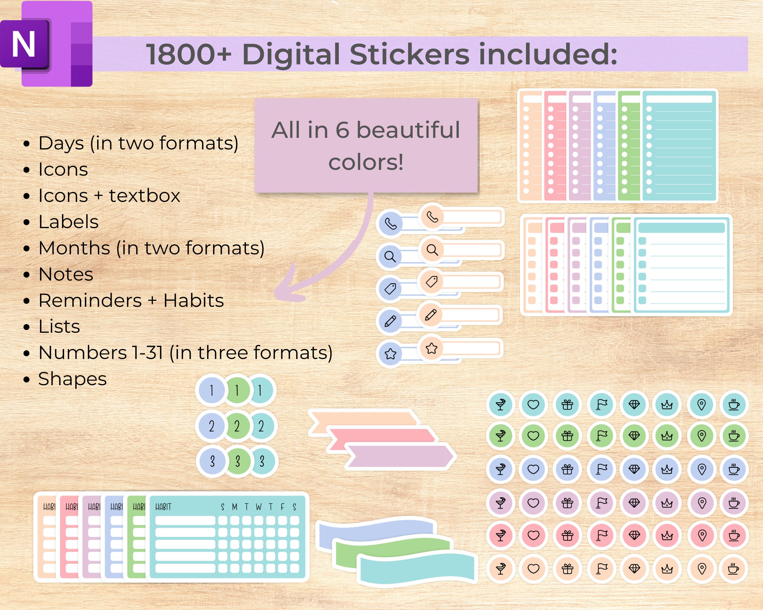 2023/2024 Onenote Planner, Digital Planner, One Note Planner, Onenote ...