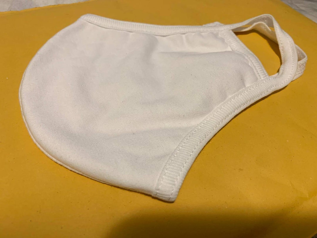 100% Cotton White Face Mask, Double Layered Face Mask, Washable Face ...