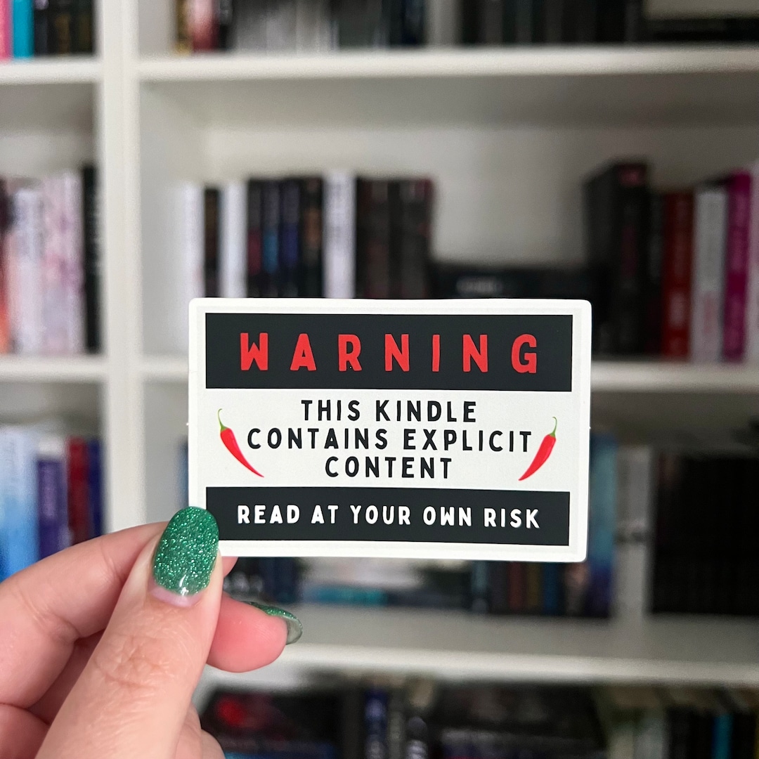 Warning This Sticker Contains Explicit Content Sticker Bookish Merch - Etsy