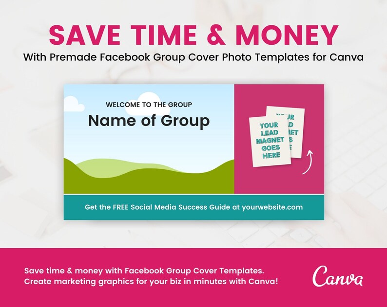 20 Facebook Group Cover Banner Canva Templates Set Timeline - Etsy