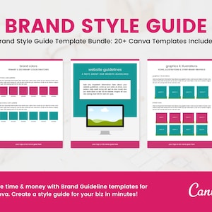 20 Brand Style Guide Templates CANVA, Moodboard, Branding Guidelines ...