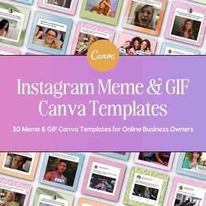 30 Instagram Meme Templates for Canva, Animated GIF Social Media Posts ...