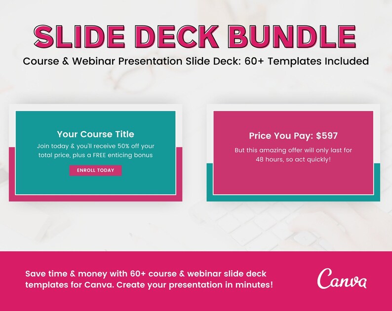60 PAGE Course Creator Webinar Slide Deck Slide Deck - Etsy