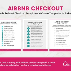Airbnb Guest Checkout List Templates Canva, Editable Host Checklist ...