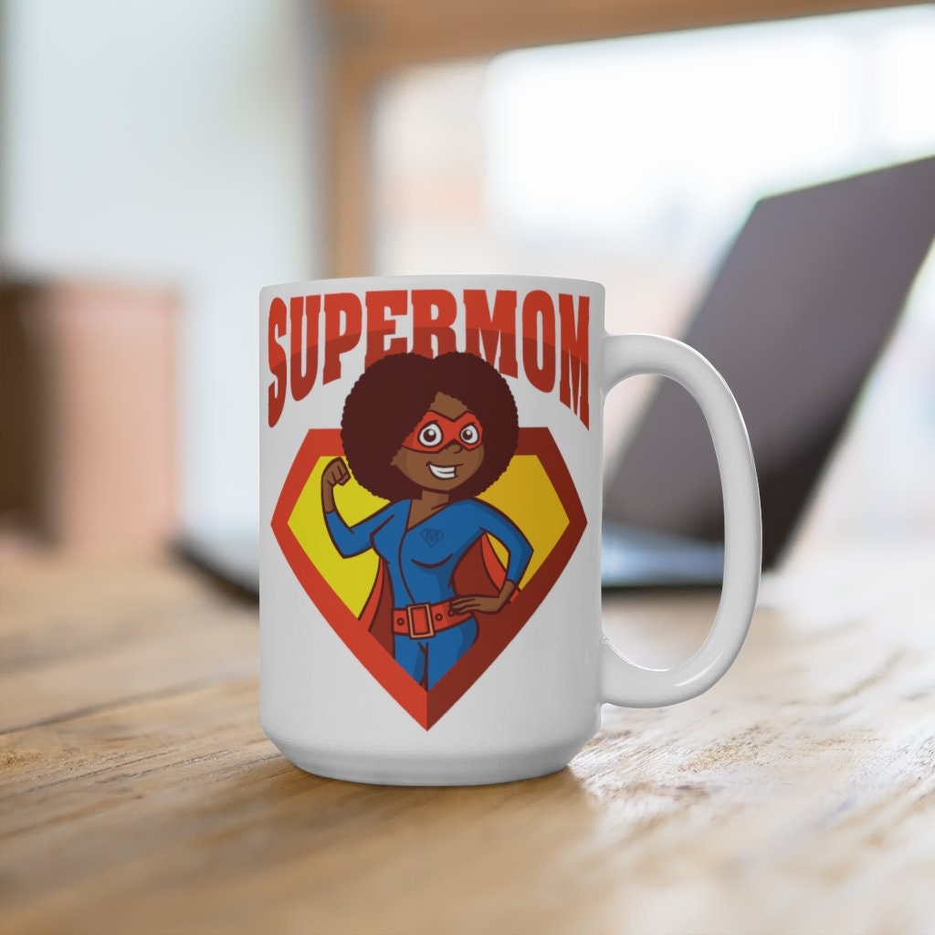 Taza de la súper mamá taza de la mamá del superhéroe mamá | Etsy