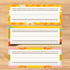 Retro Classroom Desk Name Tags Aesthetic Teacher Student Desk Name ...