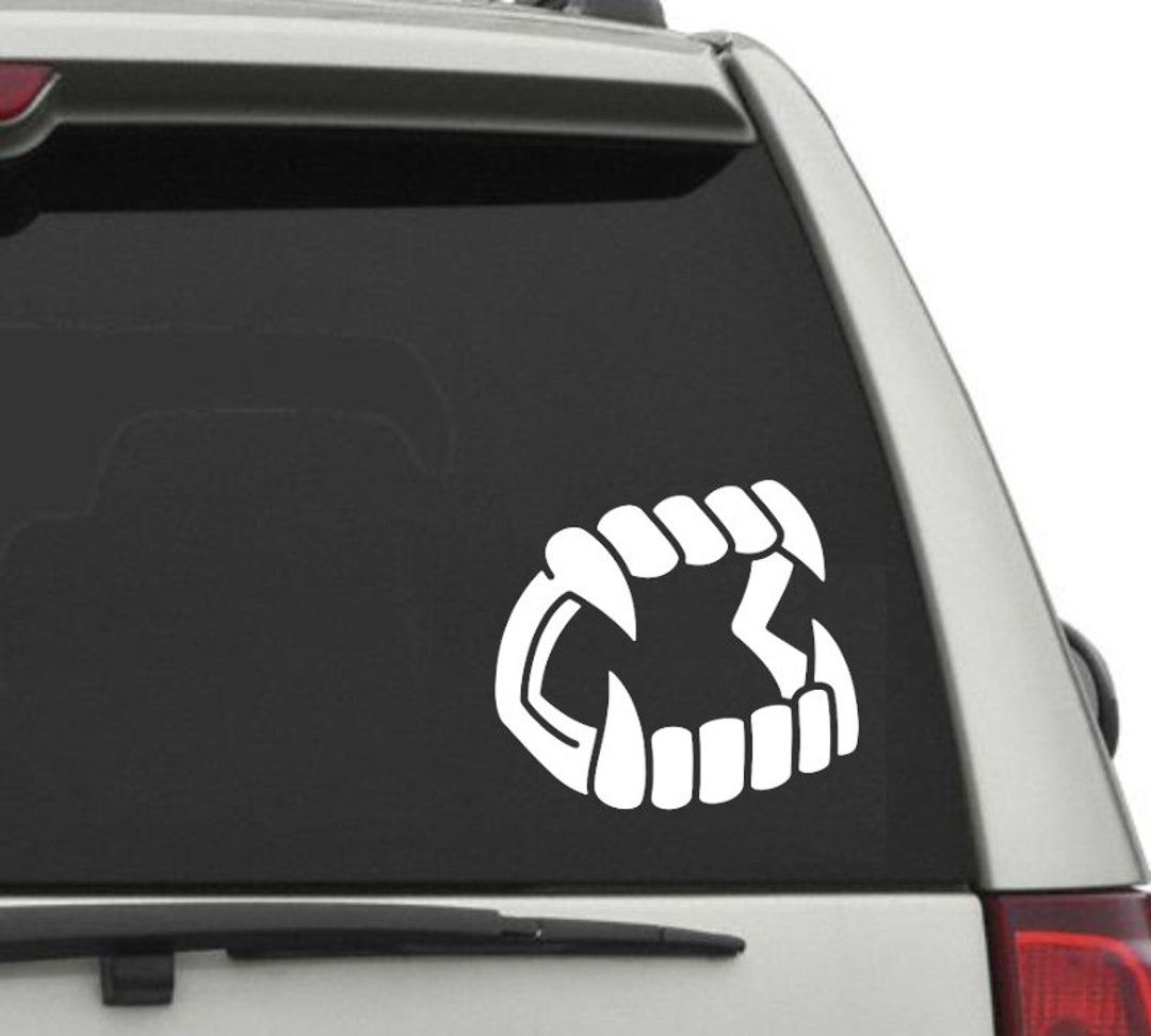 Vampire Teeth Vinyl Decal - Etsy