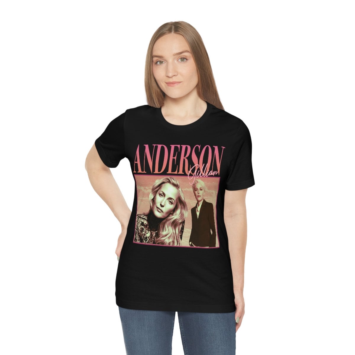 90's Retro Style T-shirt Gillian Anderson - Etsy
