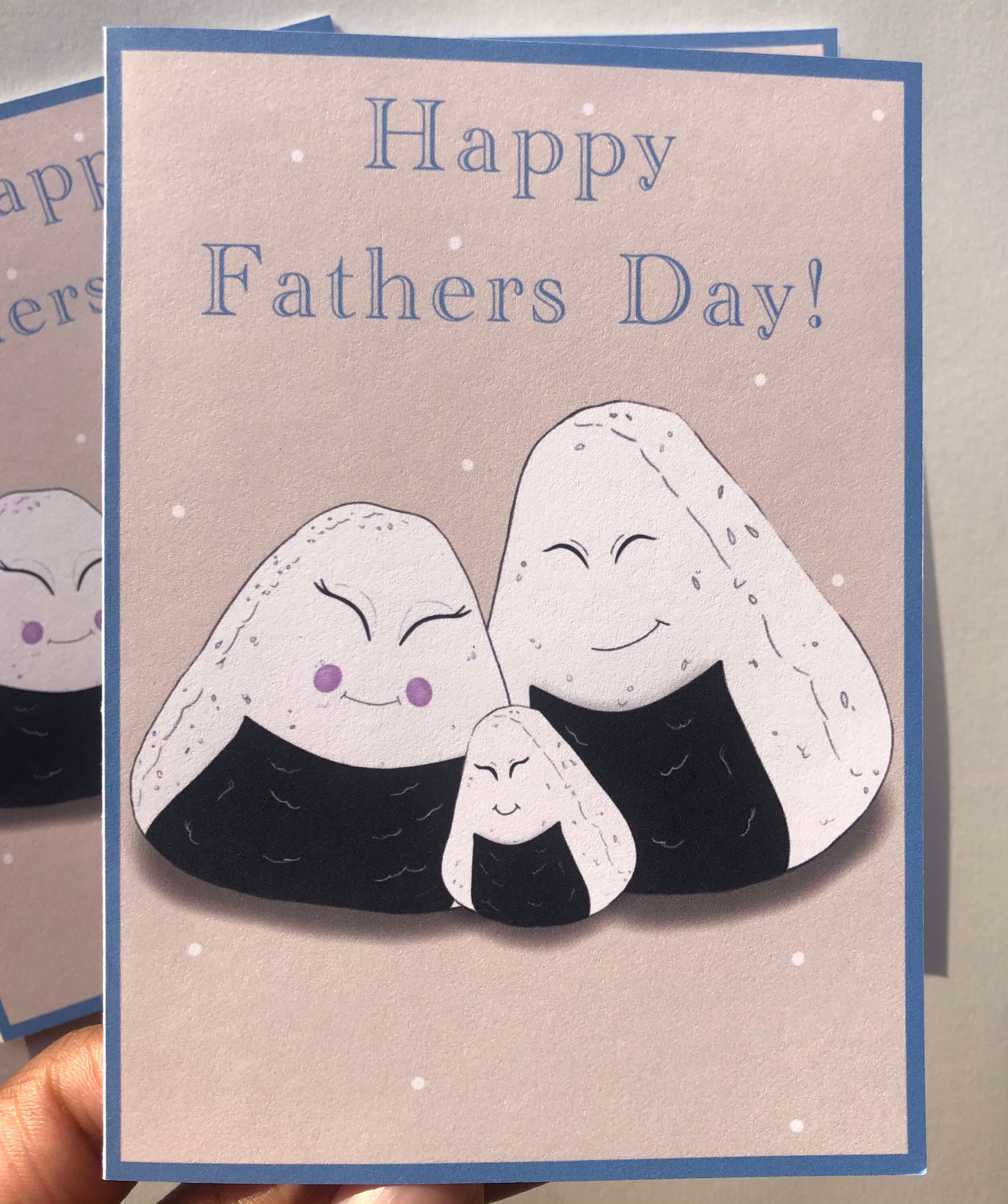 Happy Fathers Day Card, Personalized Greeting Cards, Rice Ball Mama ...