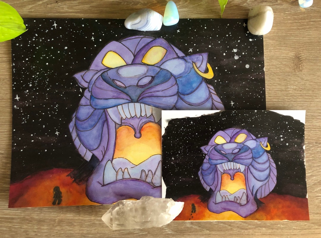 Cave of Wonders Starry Night Sky, Aladdin Painting, Sunset Desert Sky ...