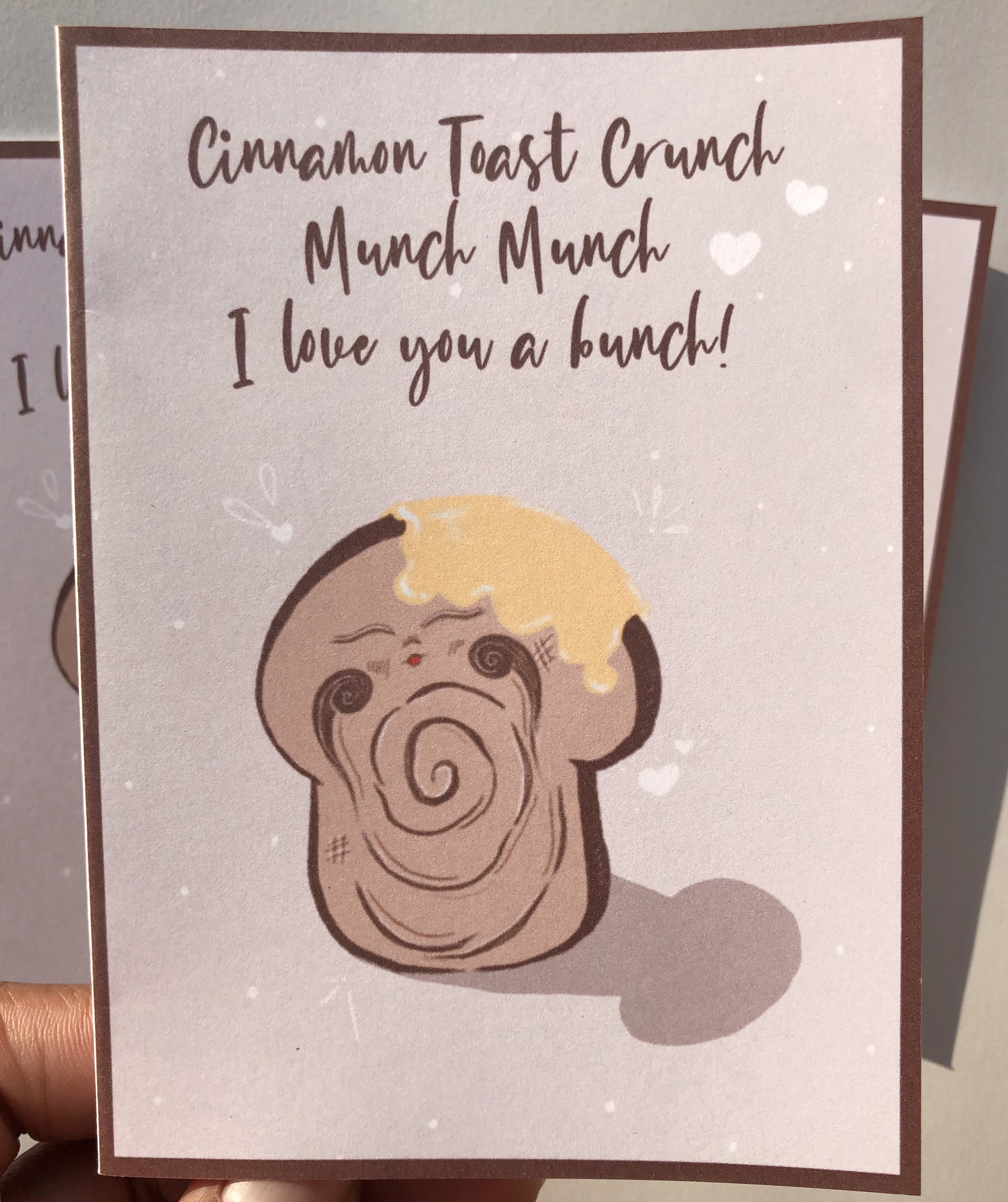 Cinnamon Toast Crunch Pun Greetings Love Card Gift for | Etsy