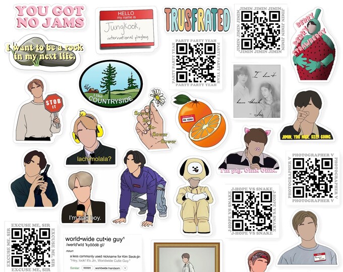 BTS Iconic Quotes and Moments Stickers and Magnets Waterproof Vinyl ...
