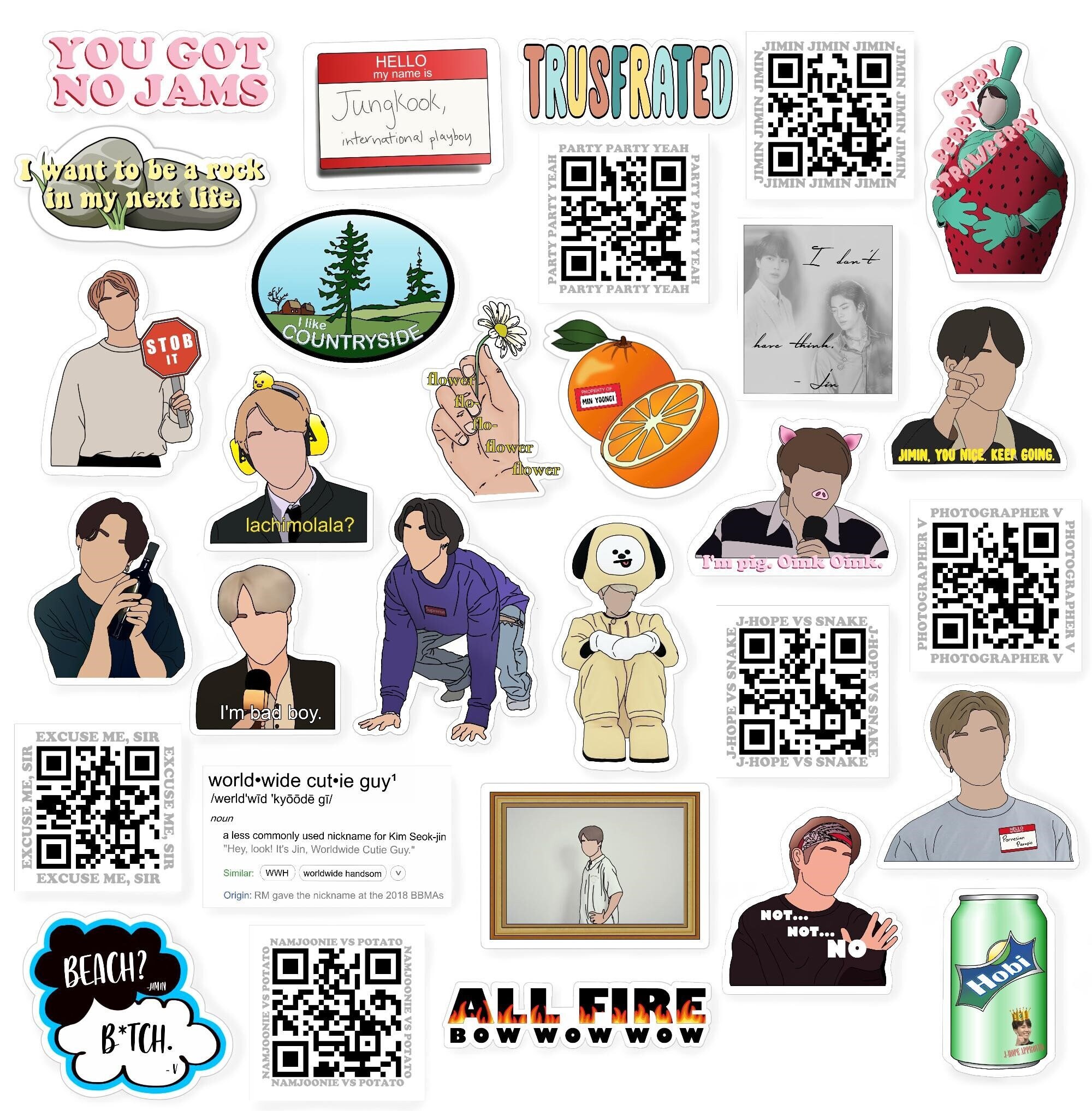 Paper, Party & Kids Stamping BTS Iconic Quotes Sticker Sheet Craft ...