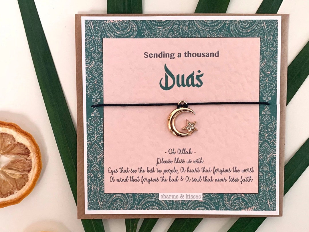 Islamic Muslim Friendship Charm Custom Wish Bracelet Duas - Etsy