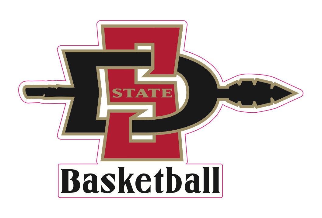 Sticker - Custom Cut SDSU Basketball - Etsy
