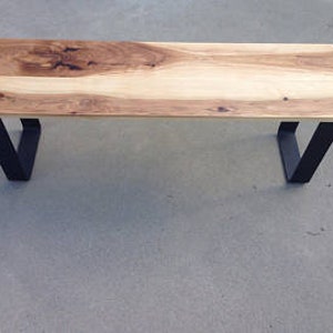 Modern Hickory Bench - Etsy