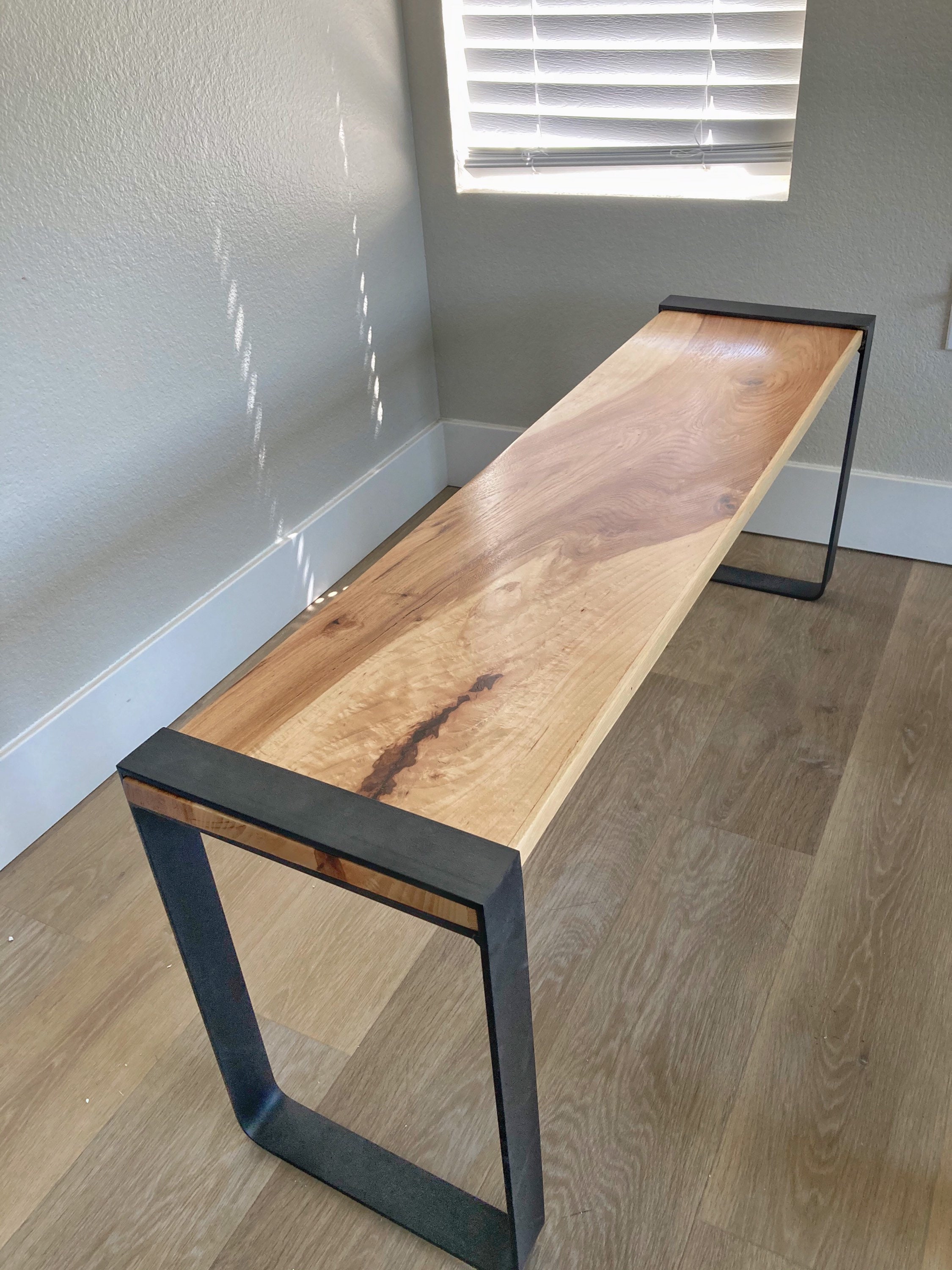 Industrial Hickory Bench - Etsy