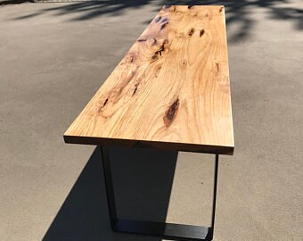 Modern Hickory Bench - Etsy