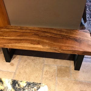 Live Edge Maple Bench - Etsy