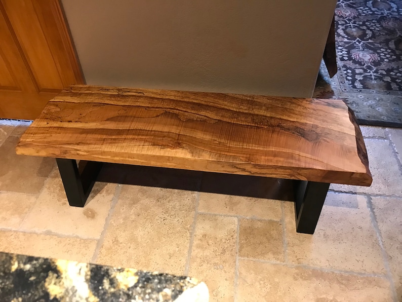 Live Edge Maple Bench - Etsy